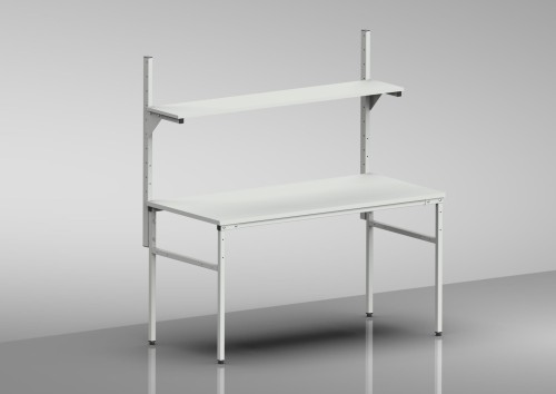Service table with a shelf