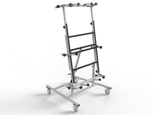 Frame for mounting control and electrical cabinets with an inclination ...