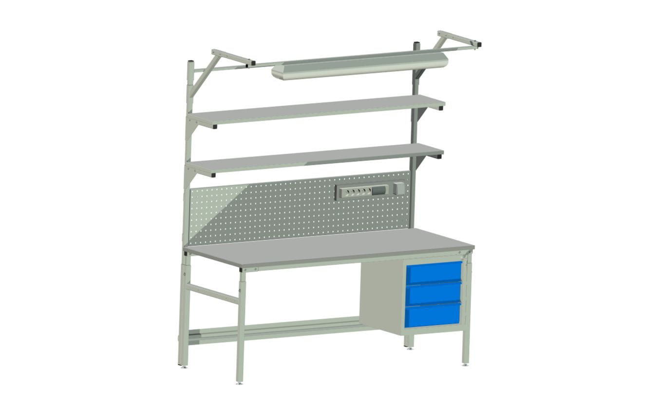 Service table with adjustable heigth