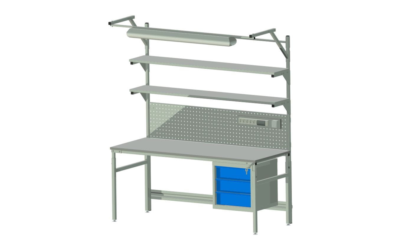 Service table with adjustable heigth